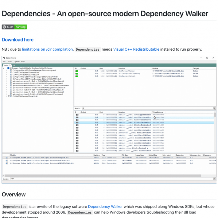 覚書 : Dependency Walkerはもう古い! Windows 10ならDependenciesを使え! | FRONTL1NE ...